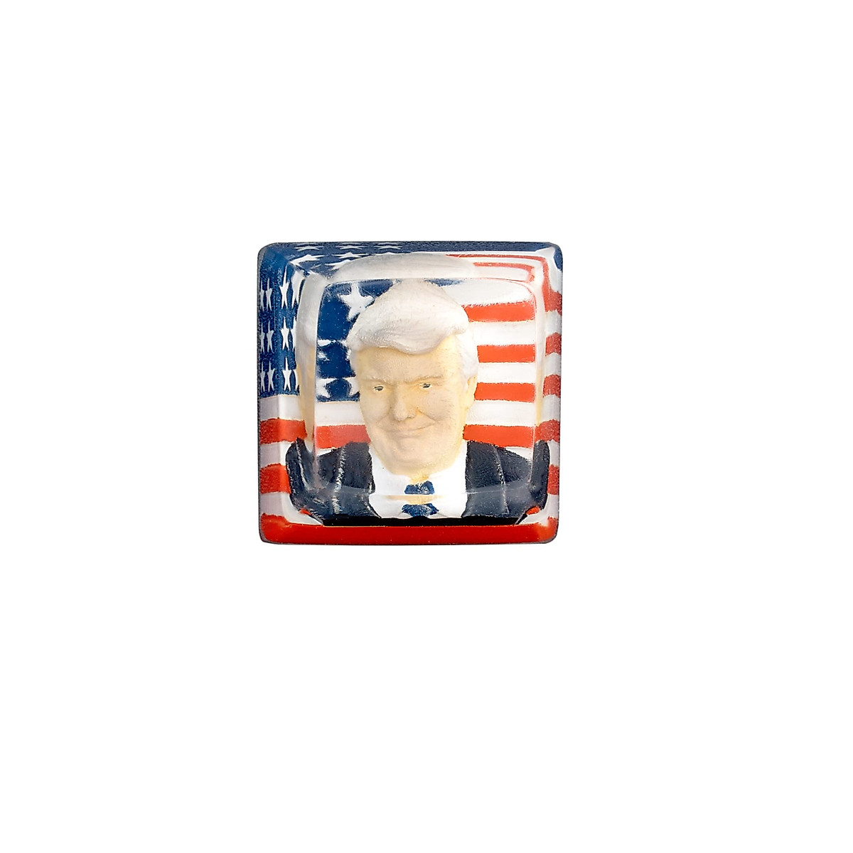 Ocean Key Artisan Keycaps for DIY Replacement Handmade Resin Keycaps Decoration, Trump Figure Handmade Resin Keycaps for Switch Gaming, Cherry MX Mechanical Keyboards (Red)