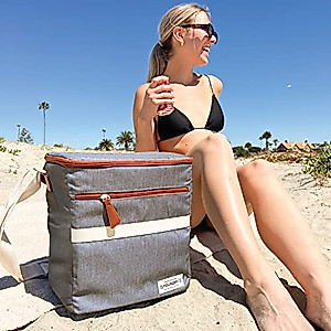 Foundry by Fit+Fresh, 12-Can Soft Cooler Bag Insulated Leak Proof, Insulated Soft Cooler Bag, Portable Soft Cooler, Soft Cooler Leakproof, Large Soft Cooler, Soft Sided Cooler Bag, Travel Cooler