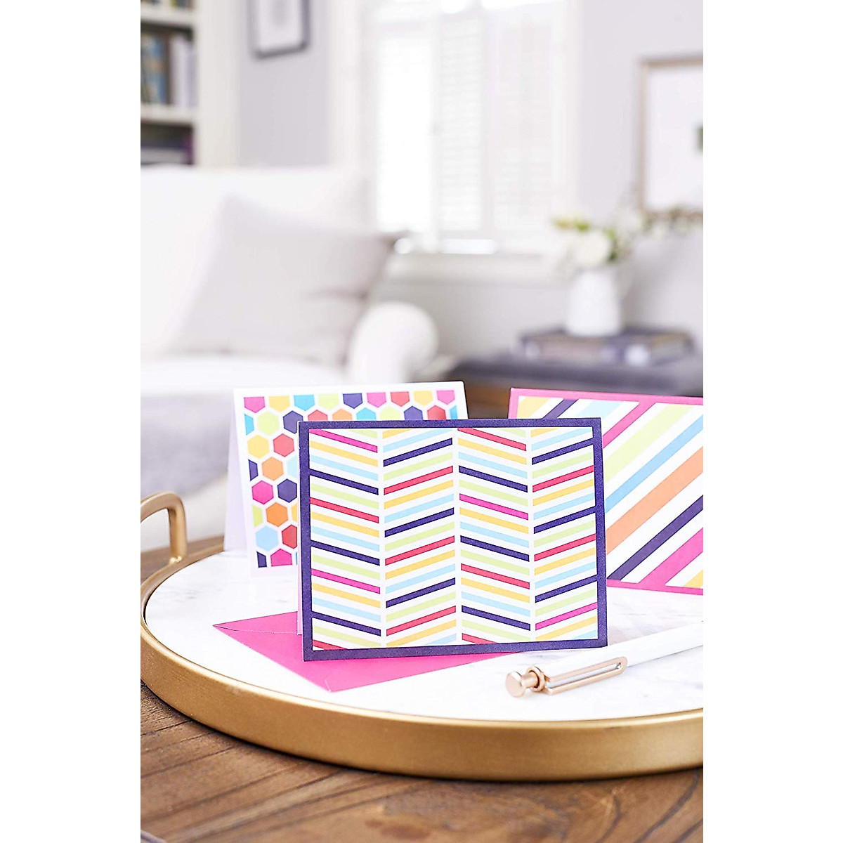 American Greetings Blank Cards Assortment with Envelopes, Bright Patterns (30-Count)