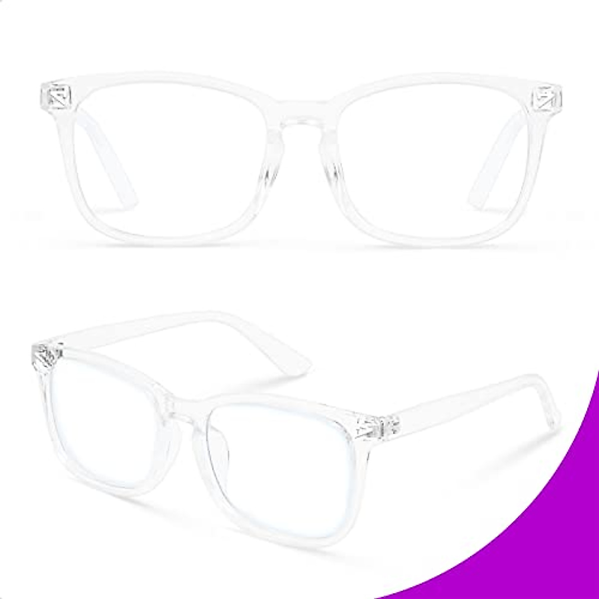 VISOONE Blue Light Blocking Glasses Square with Anti Computer Glare for Gaming Women and Men MONTANA