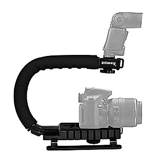 Ultimaxx Stabilizing Handheld Stabilizer Handle Grip with Accessory Mount for Camera, Camcorder, DSLR, DV Video; Compatible for Canon, Nikon, Sony, Panasonic, Pentax, and Olympus Camcorders