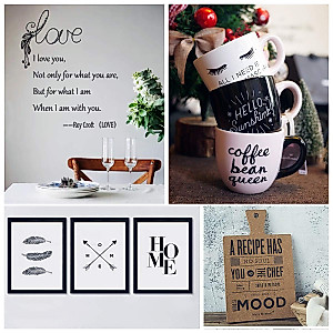 YRYM HT Black Permanent Adhesive Vinyl Roll - 12" x 50 FT for Signs, Scrapbooking, Adhesive Vinyl Sheets for Cricut, Silhouette and Cameo Cutters