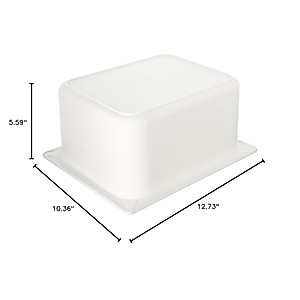 Carlisle FoodService Products CM110102 Coldmaster ABS Standard Half-Size Food Pan, 6 quart Capacity, 12.73" x 10.36" x 5.59", White