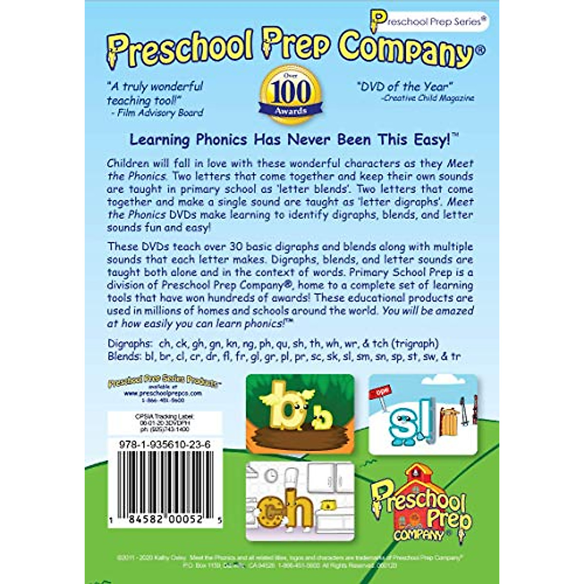 Meet the Phonics - 3 DVD Boxed Set (Meet the Letter Sounds, Meet the Digraphs & Meet the Blends)