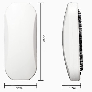 (2 PCS) Reusable Handheld Crumb Sweeper, Nutshell Soft Bristles Debris Collector for Table, Mat, Bed Sheets, Sofas, Clothes Cleaning Brush