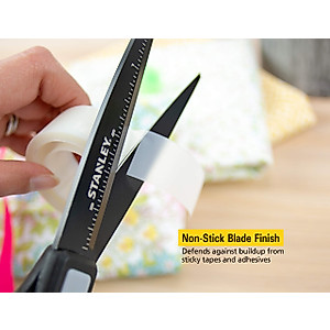 Stanley Scissors Piranha 8" Premium Scissor, Gray (SCI8TINS),1pk