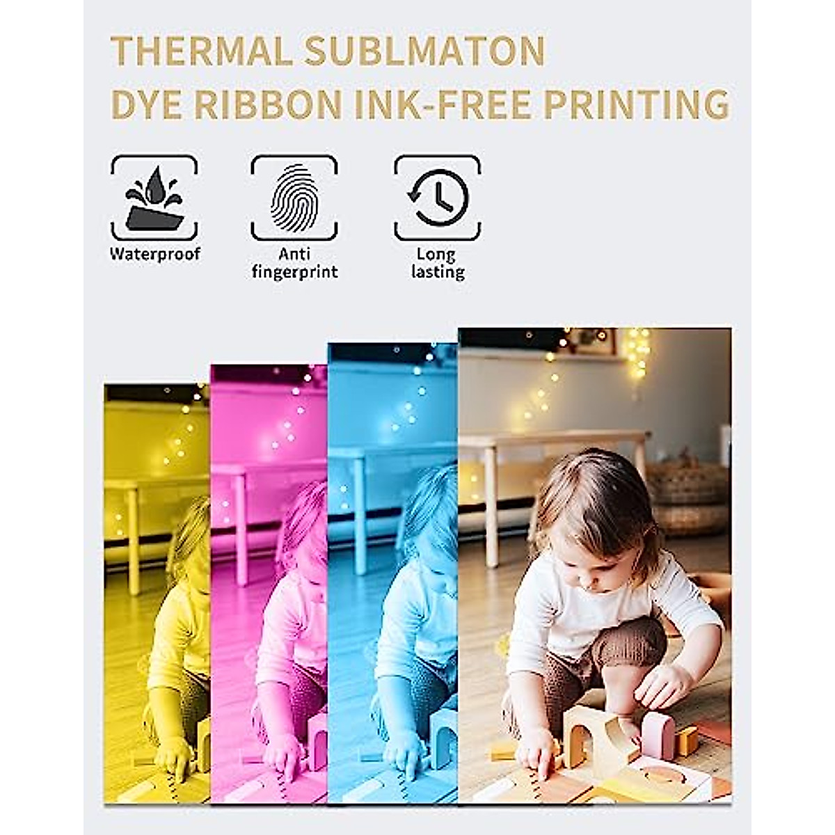 Compatible Canon Selphy CP1300 Ink and Paper KP-108IN 3 Color Ink Cartridges and 108 Sheets 4x6 Photo Paper Glossy for Canon Selphy CP1500 CP1200 CP1000 CP910 CP900 CP810 CP800 Photo Printer