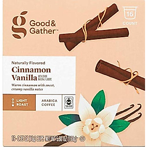 Granny's Pantry Good and Gather Naturally Flavored Single Serve Coffee Pods Bundle of 4 Limited Edition Flavors Cinnamon Vanilla Toasted Almond Caramel Salted Carmel and Vanilla Bean Brulee Fair Trade Certified,16 Count(Pack of 4)