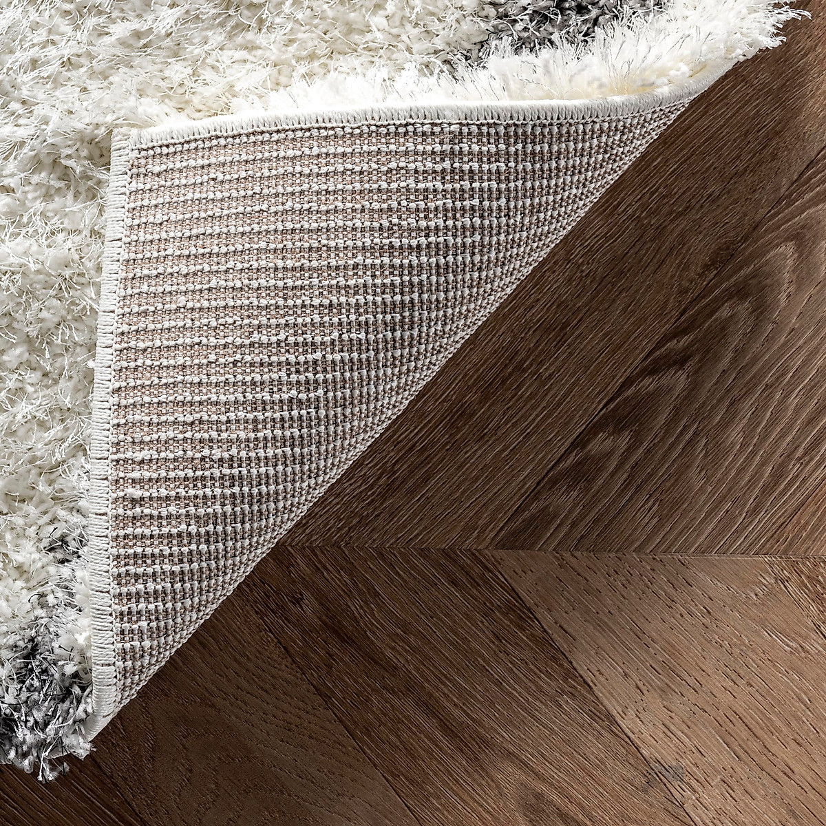 nuLOOM Machine Made Diamond Shag Area Rug, 5x8, Gray