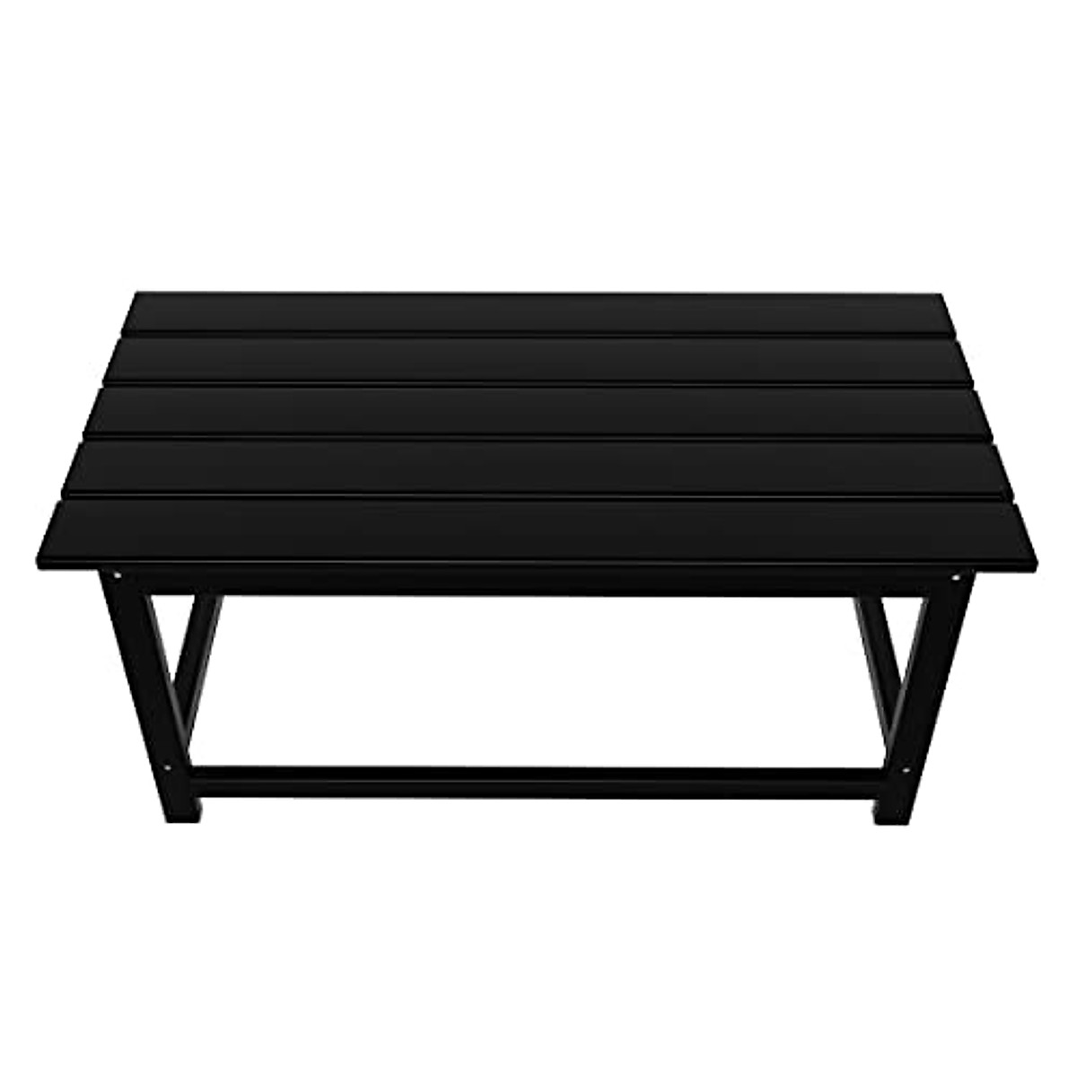 WestinTrends Malibu Outdoor Coffee Table, 35" x 17.5" All Weather Poly Lumber Patio Adirondack Coffee Table for Garden Lawn Porch Balcony, Black