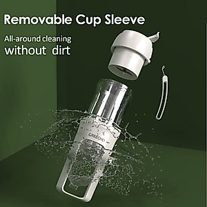 GREECHO Portable Blender, One-handed Drinking Mini Blender for Shakes and Smoothies, 12 oz Personal Blender with Rechargeable USB, Made with BPA-Free Material Portable Juicer