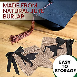 Mandala Crafts Burlap Congrats Grad Banner for Graduation Decorations - Congrats Graduation Banner for Graduation Party Decorations - Graduation Garland Bunting Hanging Flag Sign