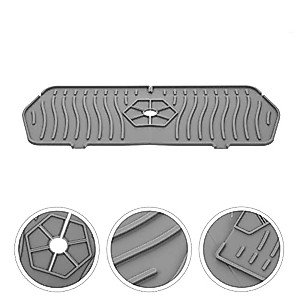 Hemoton 3pcs Faucet Splash Pad Drip Catcher for Sink Faucet Sink Drain Pad Faucet Catcher Kitchen Gadgets Sink Mat Kitchen Accessory Medium and Small Draining Mat