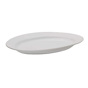Everyday White by Fitz and Floyd Oval 16 inch Porcelain Serving Platter, 16-Inch