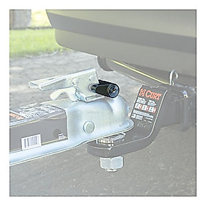 CURT 23521 Black Trailer Tongue Coupler Lock, 1/4-Inch Pin Diameter, Up to 3/4-Inch Span