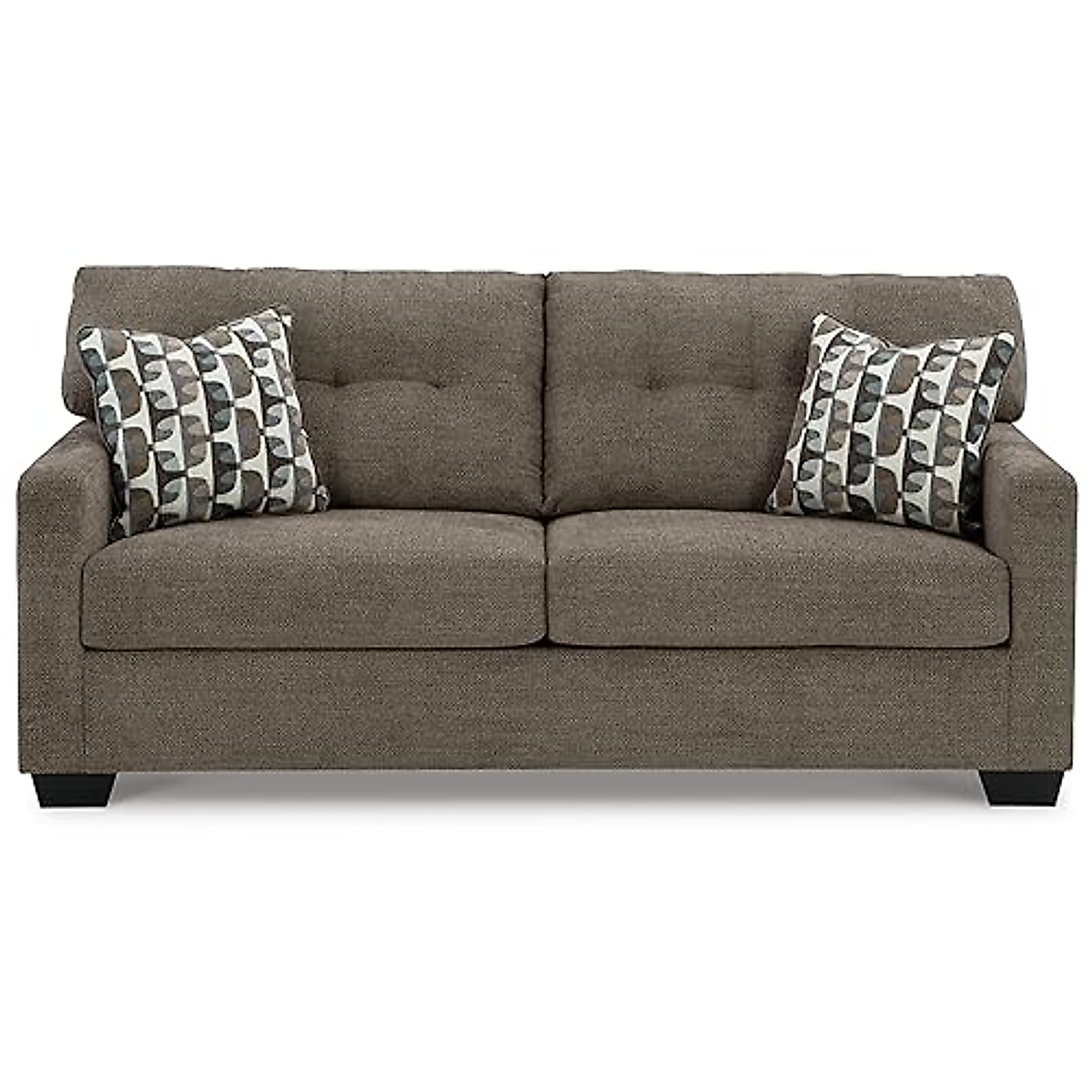Signature Design by Ashley Mahoney Contemporary Tufted Sofa, Dark Brown