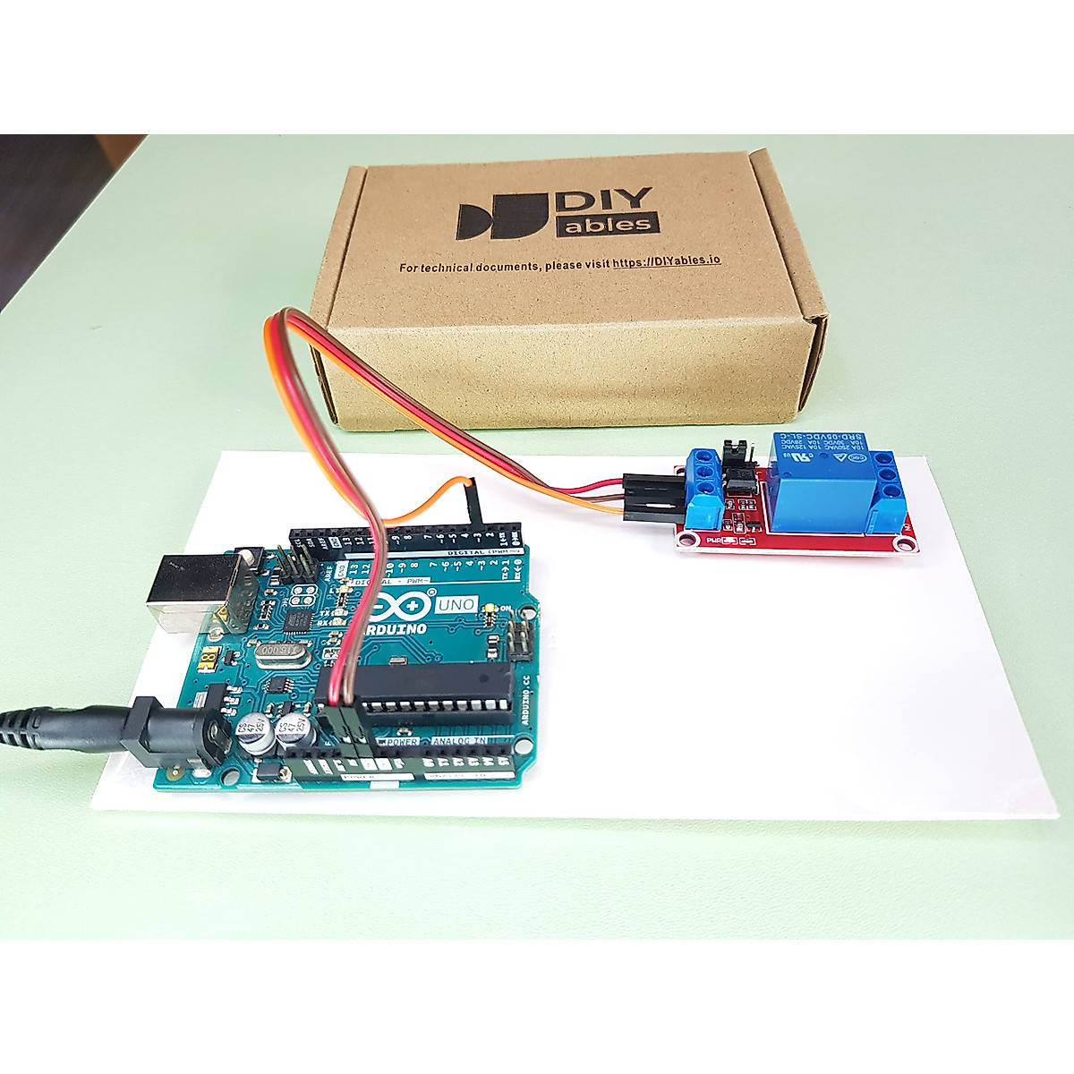 DIYables 3pcs Relay Module for Arduino, ESP32, ESP8266, Raspberry Pi, 1 Channel, 5V, High/Low Level Trigger