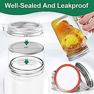 Canning Supplies Starter Kit, 11pcs Canning Kit Home Canning Tools Set for Canning Pot Manson Jars - Jar Lifter, Lid Lifter, Jar Wrench, Funnel, Can Tong, Jar Brush, 4 Set Canning Lids and Rings