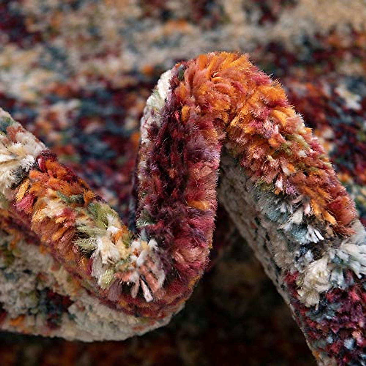 Unique Loom Isabella Collection Distressed Botanical Multi Area Rug (9' 0 x 12' 0)