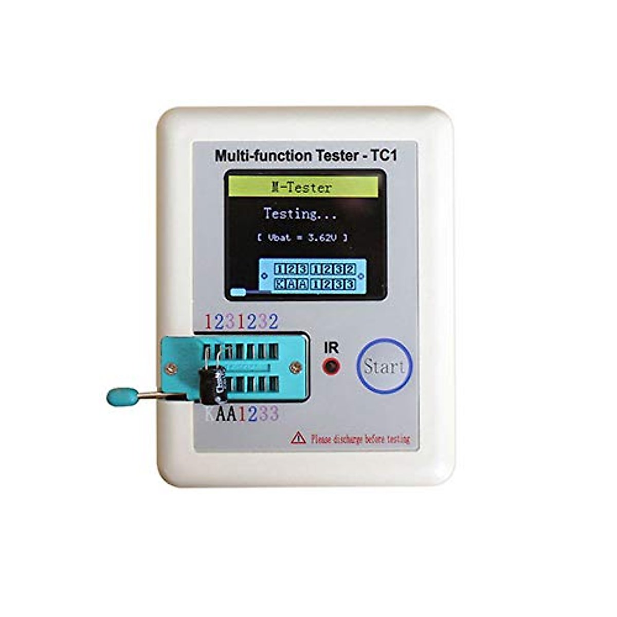 Treedix LCR-TC1 Meter Graphical Transistor Tester 1.8 inch TFT Graphic Display Resistance Capacitance Meters Multi-Function Tester LCR/ESR/NPN/PNP/MOSFET