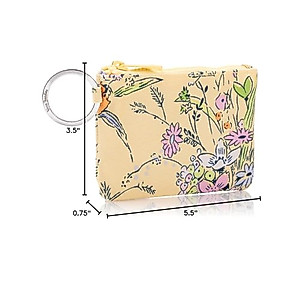 Vera Bradley Women's Recycled Lighten Up Reactive Zip ID Case Wallet, Sunlit Garden, One Size