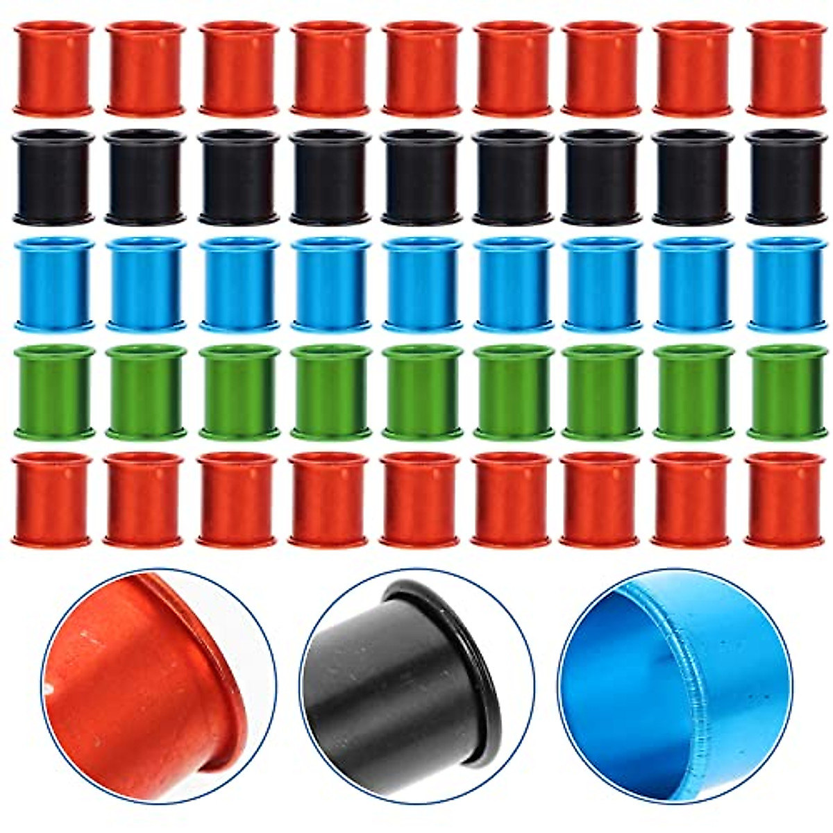 Mipcase 100Pcs Aluminum Pigeon Rings Leg Bands Dove Leg Rings Identify Bands Chicken Leg Band Pigeon Foot Rings Bayonet Identification Ring Training Supplies