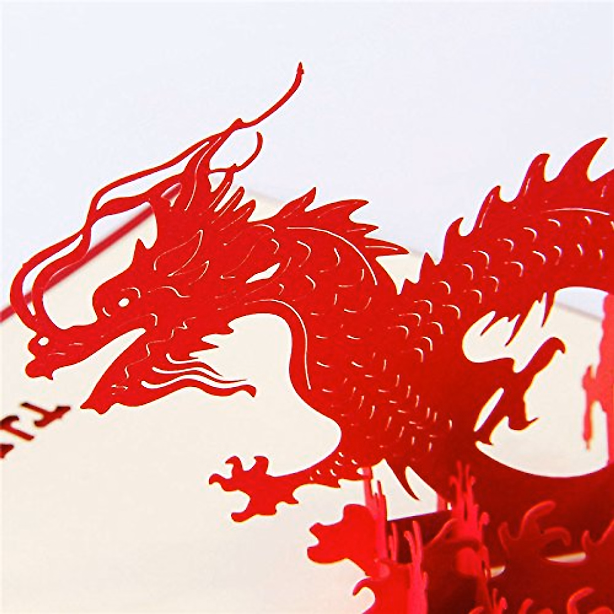 HUNGER Handmade 3D Pop Up Chinese Dragon Birthday Cards Creative Greeting Cards Papercraft