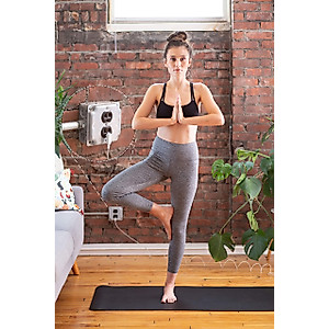 Grounding Yoga Mat,Exercise Fitness Pad, 71x24 Inch Earth Connected Conductive Carbon Mat with15 Foot Cord May Help Lower Inflammation, Reduce Stress, Improve Balance, Flexibility, Included Carrying