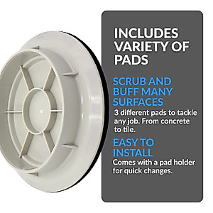 Prolux Core 15 Set of Pads and Pad Holder, Full Set of Scrubbing and Polishing Pads, and Durable, Fits 15" Core Model