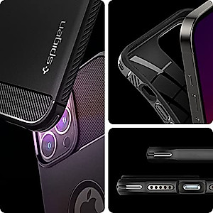 Spigen Rugged Armor Designed for iPhone 13 Pro Case (2021) - Matte Black