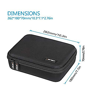 JSVER Carrying Case for DJI Mini 2 Hard Shell Storage Case for Mavic Mini 2/ Mini 2 SE Drone Remote Comtroller and Other Accessories, with Propeller Protectors and Control Stick Cover
