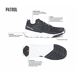 Salomon Patrol Hiking Shoes for Men Climbing, Magnet/Pearl Blue/Tobacco Brown, 9