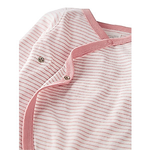 little planet by carter's unisex-baby Organic Cotton Wrap Sleep & Play, Desert Blush Stripes, Newborn