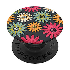 Modern Florals on Grey PACJ0194 PopSockets PopGrip: Swappable Grip for Phones & Tablets