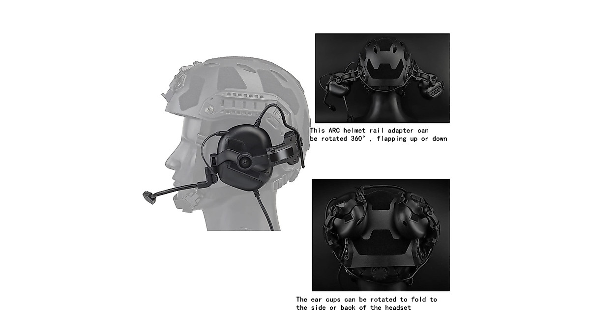 Hdlsina Tactical Headset for Airsoft & Shooting - Khaki