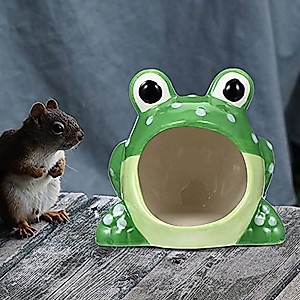 Ceramic Small Pet Hideout Ceramic Hamster House hamster hideouts hamster bed gerbil house Cool Bed: Small Chinchilla Hut Hideout