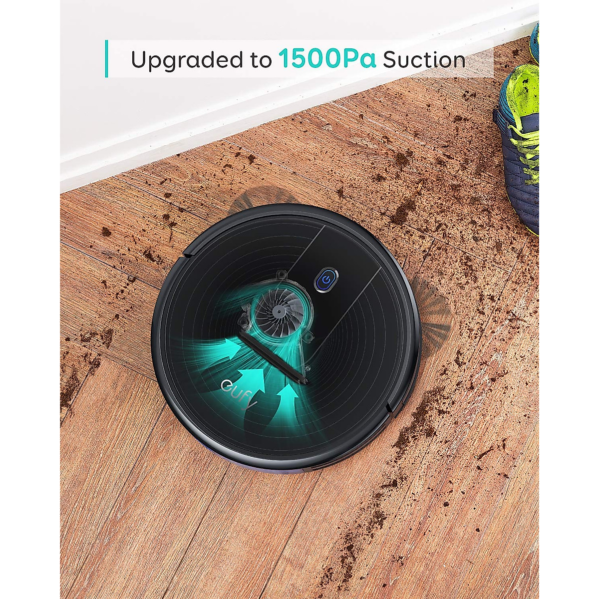 eufy by Anker, BoostIQ RoboVac 12, Robot Vacuum Cleaner, Upgraded, Super-Thin, 1500Pa Strong Suction, Quiet, Self-Charging Robotic Vacuum Cleaner, Cleans Hard Floors to Medium-Pile Carpets