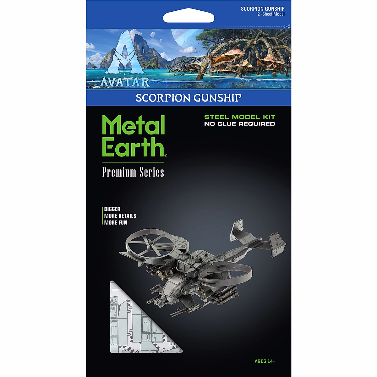 Metal Earth Premium Series Avatar 2 Scorpion Gunship 3D Metal Model Kit Fascinations