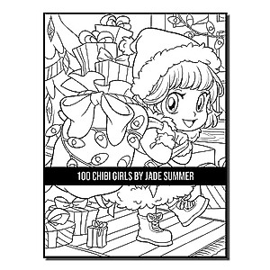100 Chibi Girls: An Adult Coloring Book Collection with Cute Girls, Fantasy, Horror, Christmas, and More!