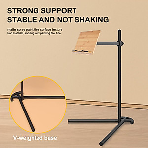 Laptop Stand for Couch, wishacc Height Adjustable Laptop Tray Tablet Book Stand for Reading in Bed, Compatible with Ipad Pro 12.9 Inch, Surface Laptop, Ipad Air, Ipad Mini,MacBook Pro/Air