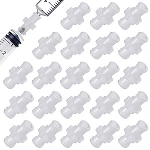 30PCS Luer Lock Syringe Adapter for Bottles, Syringe Adapter Luer Lock Connector Luer Lock Adapter Clear Female Luer Syringe to Syringe Transfer Connector Luer Lock Syringe Bottle Adapter for Syringe