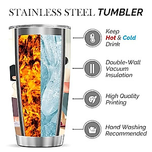 FOCIUZTA 20oz Mother and Child Cartoon Tumbler with lid, Travel Coffee Cup, Ideal for Easter, Mother Day, and birthday gifts