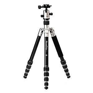 Benro MeFOTO Roadtrip Travel Tripod, Ballhead and Monopod in Titanium, 1 Series Aluminum Legs, 4 Leg Sections, Twist Leg Locks, Padded Carrying Case (BMRTATTN)
