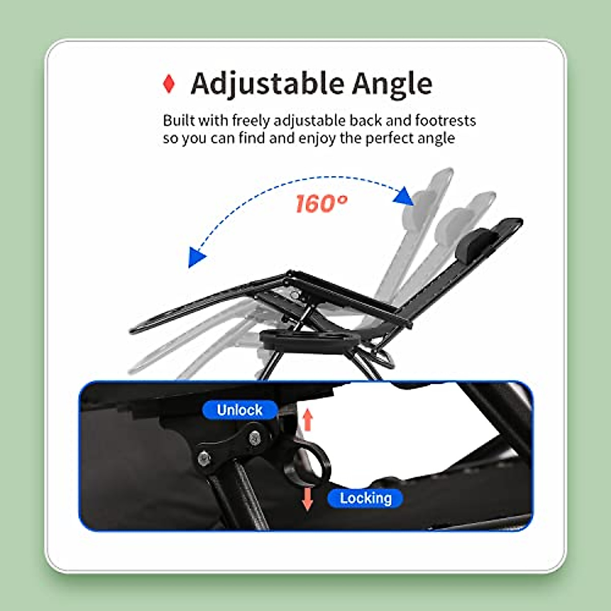 PayLessHere Lounge Chair Set of 2 Adjustable Zero Gravity Chair Beach Chair Folding Lawn Patio Chair with Removable Pillow and Cup Holder for Poolside Backyard Lawn Beach,Black