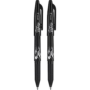 PILOT FriXion Ball Erasable & Refillable Gel Ink Stick Pens, Fine Point, Black Ink, 2-Pack (31553)