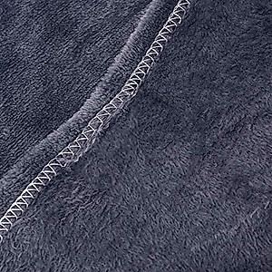 TROCHIN Fleece Blanket Throw Size Grey Lightweight Super Soft Cozy Luxury Bed Blanke（Dark Grey）