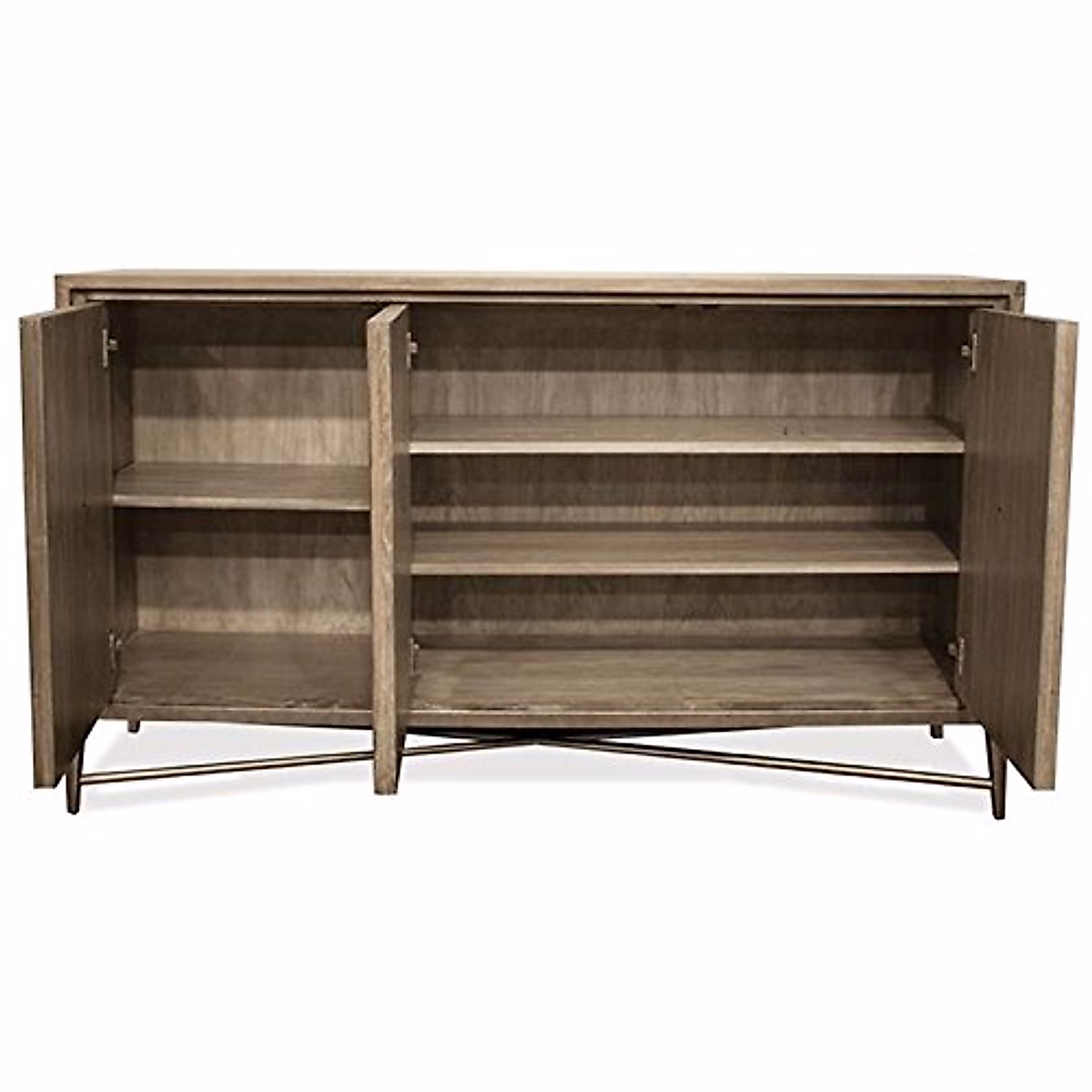 Riverside Furniture Sophie Wood Three Door Buffet in Natural