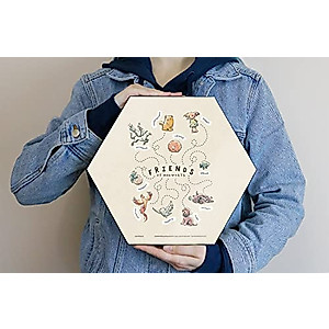 Harry Potter - Charming Vintage Friends Nursery - 11.5” X 10” Hexagon KNEXAGON Wood Print – Tabletop Display, Hang Alone or Connect to Other Pieces – Officially Licensed Collectible