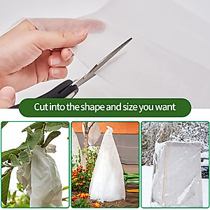 FOKEP 10Ft x 30Ft Plant Covers Freeze Protection, Reusable Frost Cover Plants Blanket for Winter, Floating Row Fabric Cover for Vegetables, Insect Protection, Sunscreen, Season Extension, 0.74oz/yd²