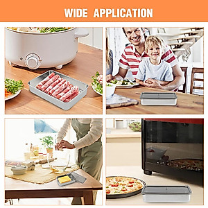 Bacon Container for Refrigerator with Lid Stainless Steel Deli Meat Storage Containers for Fridge Anti Slip and No Stick Keep Fresh Kitchen Food Storage Containers(Silver)